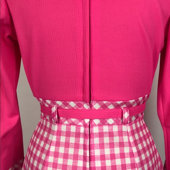 Jennifer Gee | Dresses | 97s Jennifer Gee Maxi Dress Pink Check | Poshmark